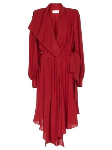 Alexandre Vauthier Checked Wrap Dress - Red