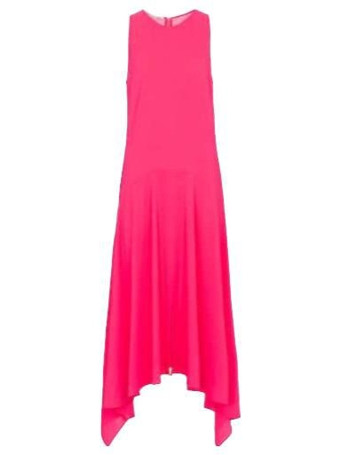 Stella McCartney Sleeveless Handkerchief Hem Midi Dress - Pink