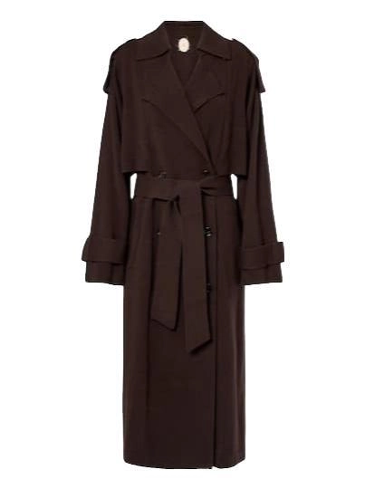 Jardin Des Orangers Wool And Cashmere Trench Coat - Black