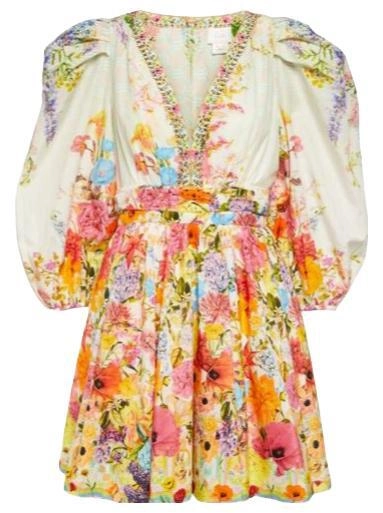 Camilla Sunlight Symphony Cotton And Silk Mini Dress - No