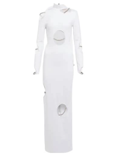 CHRISTOPHER KANE Embellished Cutout Maxi Dress - White