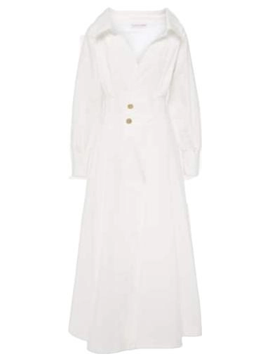 Altuzarra Isabela Cotton-blend Midi Dress - White