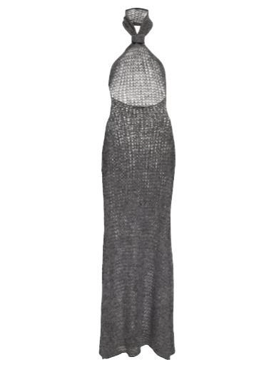 ANN DEMEULEMEESTER Halterneck Alpaca-blend Maxi Dress - Black