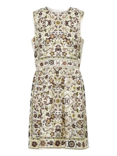 Tory Burch Printed Silk Minidress - Nude