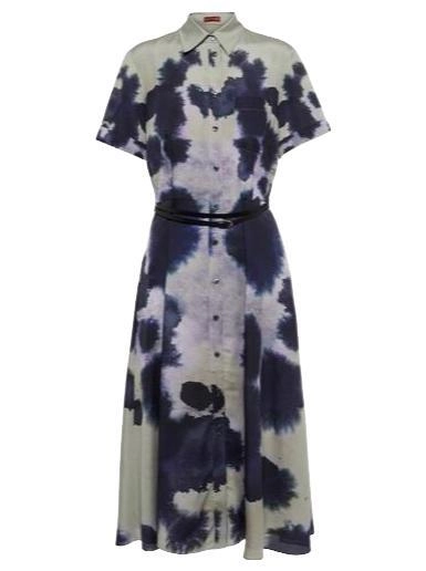 Altuzarra Kiera Printed Midi Shirt Dress - Gray