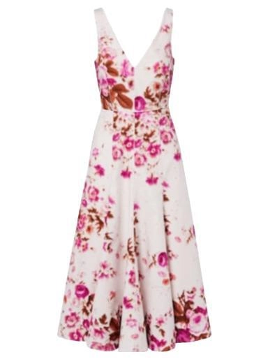 Erdem Floral Cotton Poplin Cocktail Dress - White