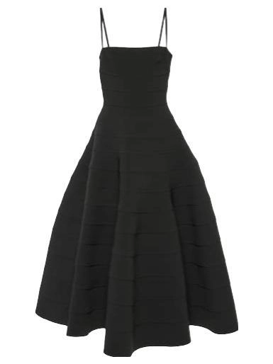 Altuzarra Connie Knitted Midi Dress - Black