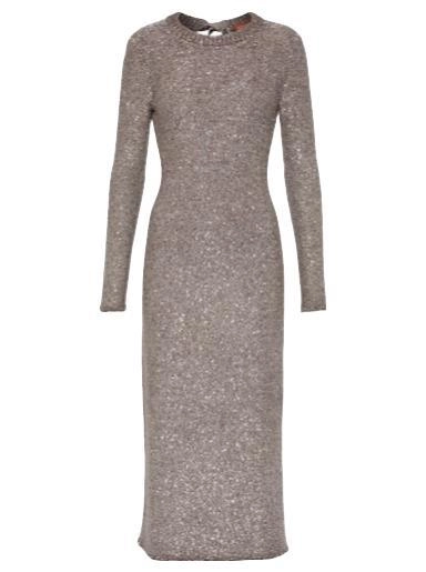 Altuzarra Cindy Metallic Knit Maxi Dress - Gray