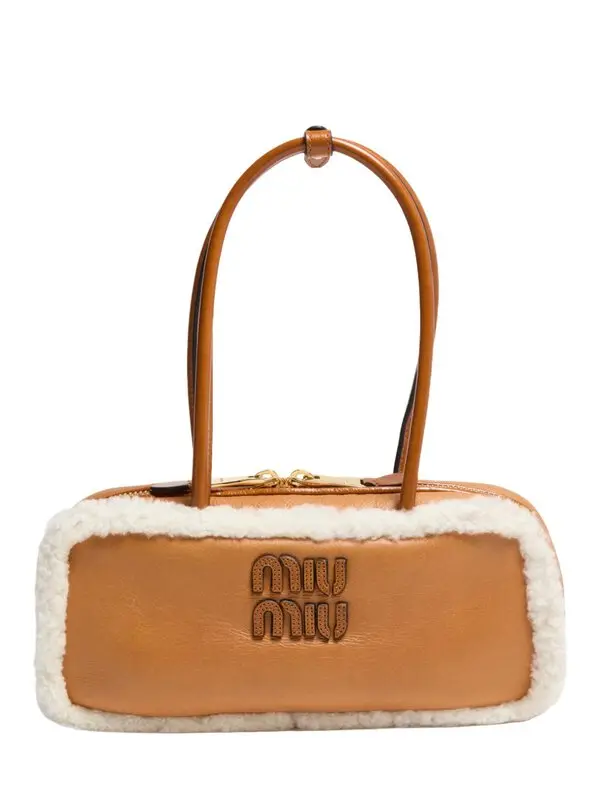 Miu Miu Beau Small Shearling Bag - Red