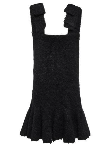 JIL SANDER Mohair Blend Bouclé Mini Dress - Black