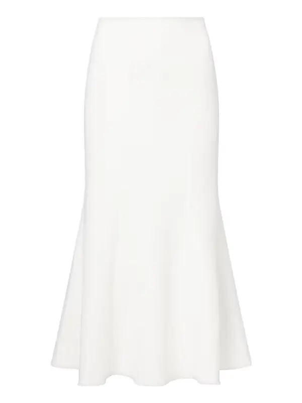 Roland Mouret Crêpe Midi Skirt - White