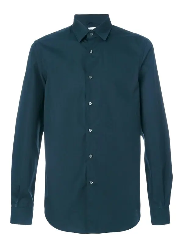 Aspesi Long-sleeved Button-down Shirt - Blue