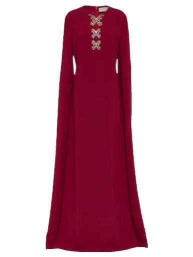 Elie Saab Embellished Crêpe Gown - Red