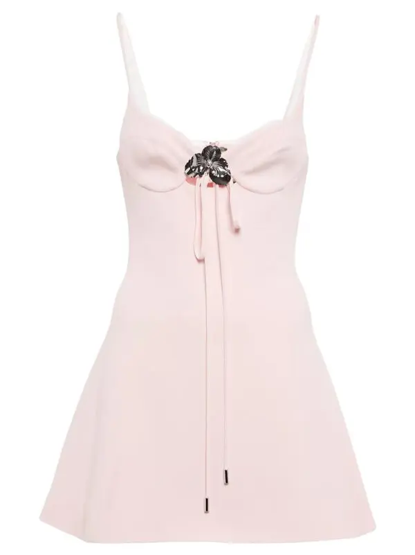 David Koma Embellished Halterneck Mini Dress - Pink