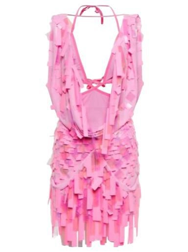 Attico Embellished Mini Dress - Pink
