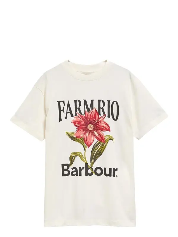 Barbour X Farm Rio Wildflower Graphic T-shirt - Cream