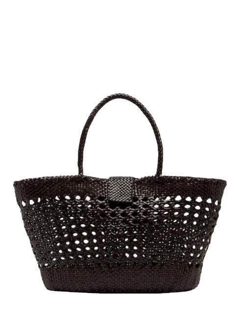Rixo X Dragon Diffusion Lucine Woven Leather Tote Bag - Black