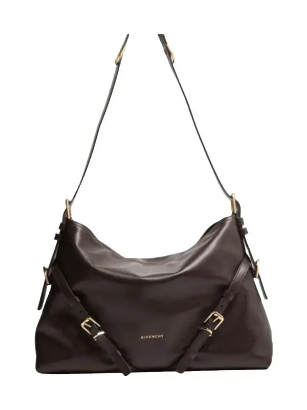 Givenchy Medium Voyou Bag In Shiny Leather - Black
