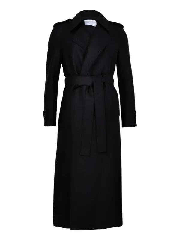 Harris Wharf London Belted Coat - Black