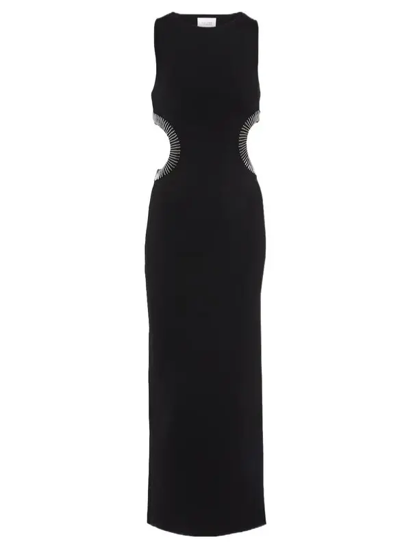 Galvan Mirrored Luna Cutout Maxi Dress - Black