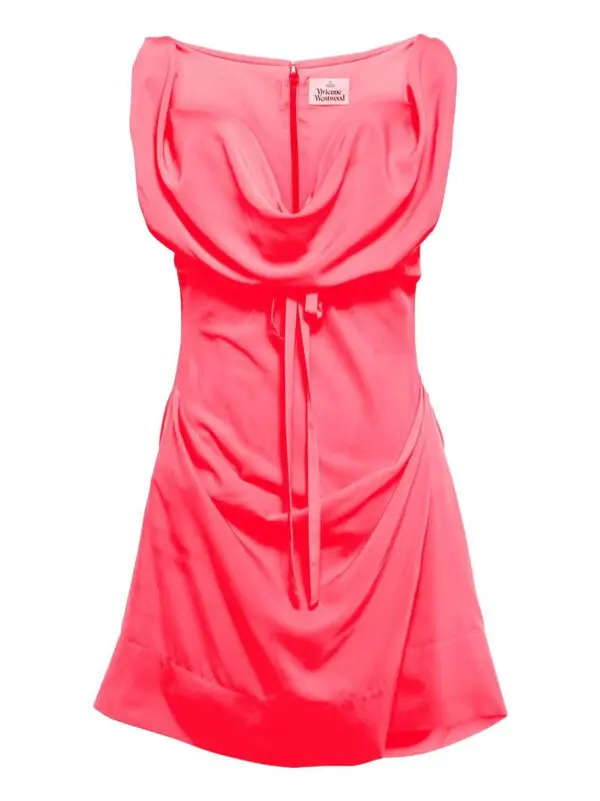 VIVIENNE WESTWOOD Draped Crêpe Minidress - Pink