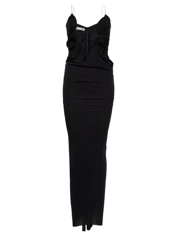 Christopher Esber Molded Venus Jersey Maxi Dress - Black