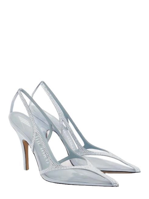 Attico Venus Chrome Pvc And Suede Pumps - Gray