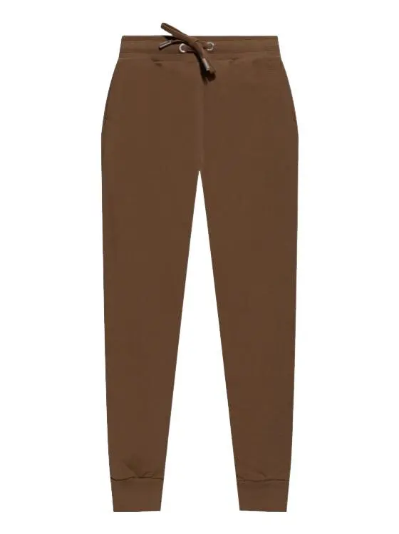 AMI Paris Drawstring Cuffed Track Pants - Brown