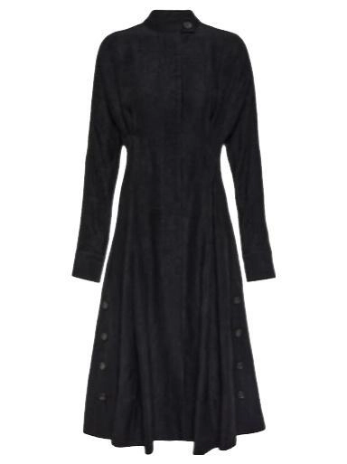 Proenza Schouler Satin Midi Dress - Black