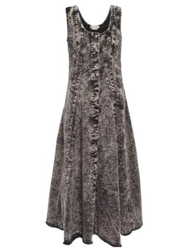 Marni Bleached Denim Button-up Midi Dress - Black