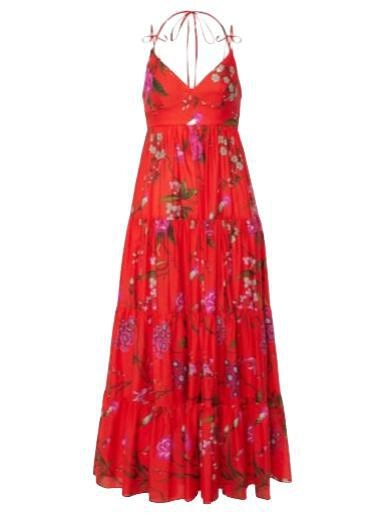 Erdem Floral Cotton-blend Midi Dress - Red