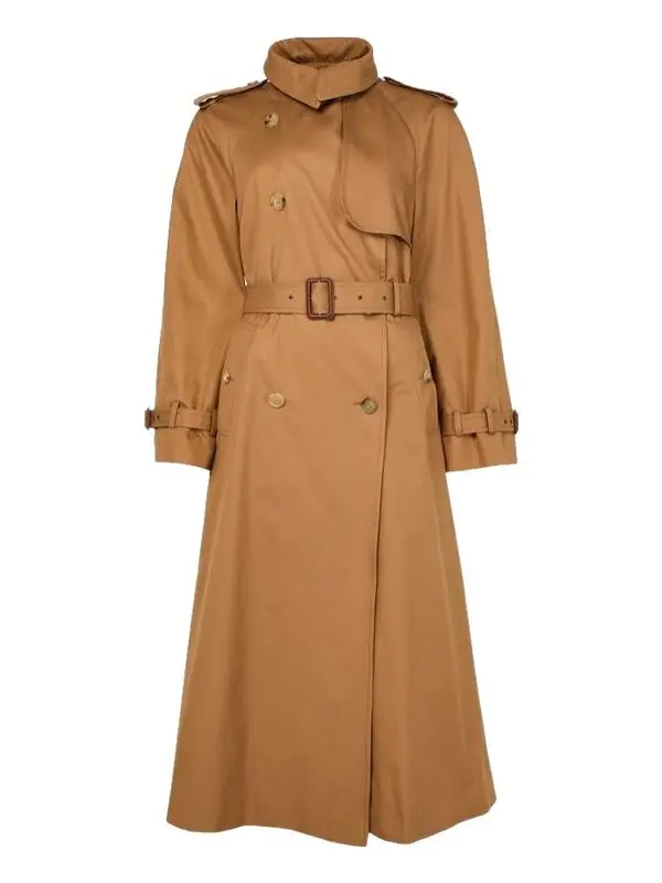 Chloé High-necked Long-sleeved Trench Coat - Brown