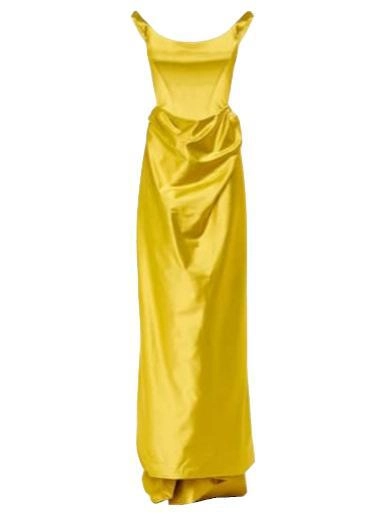 VIVIENNE WESTWOOD Sleeveless Gown With Draped Skirt - Yellow