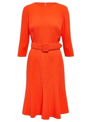 Oscar De La Renta Embellished Wool-blend Midi Dress - Red
