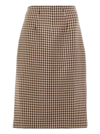 EMILIA WICKSTEAD Houndstooth Pencil Skirt - Nude