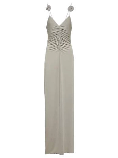 Magda Butrym Gathered Jersey Maxi Dress - Gray