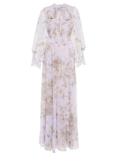 Erdem Chiara Printed Silk Gown - White