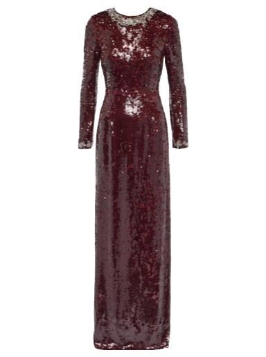 Erdem Sequined Open-back Gown - Red