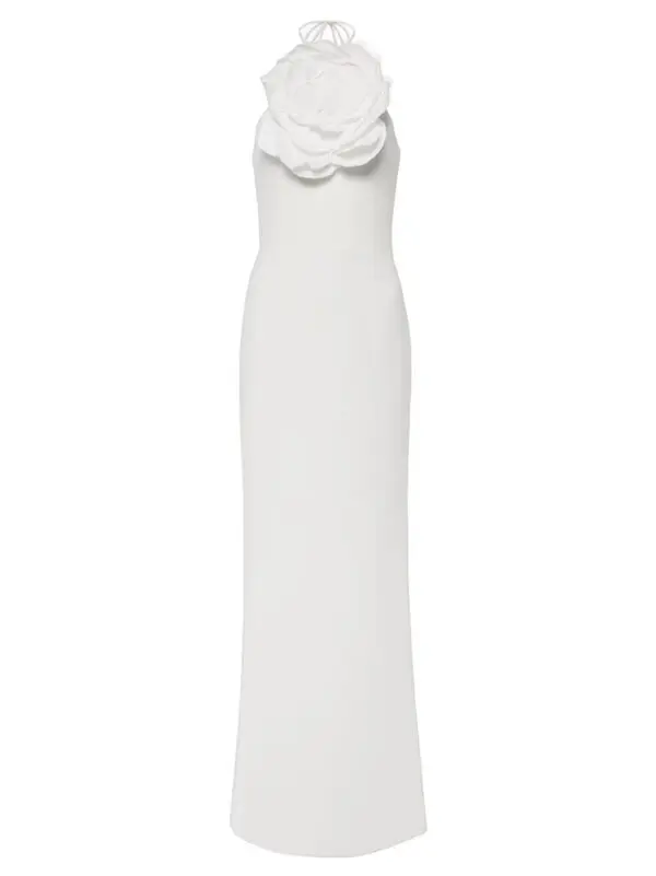 Rebecca Vallance Odetta Floral Appliqué Gown - White