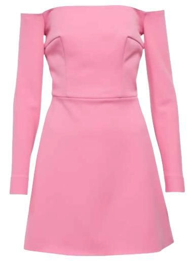 EMILIA WICKSTEAD Crepe Off-the-shoulder Mini Dress - Pink
