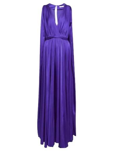 SAFIYAA LONDON Chiffon Cape Gown - Blue