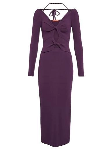 Altuzarra Fotia Cutout Jersey Gown - Purple
