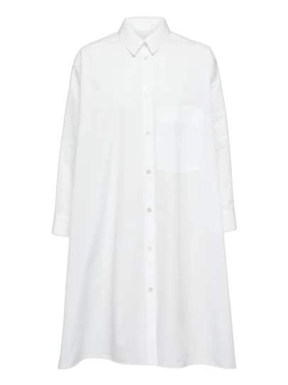JIL SANDER Cotton Poplin Shirt - White