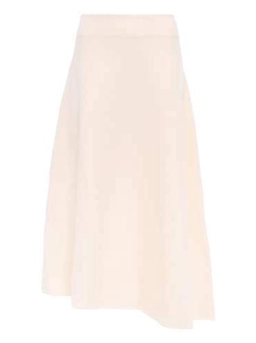 JIL SANDER High-rise Virgin Wool Midi Skirt - White