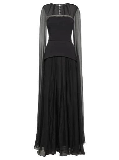 SAFIYAA LONDON Gloria Silk And Crepe Gown - Black