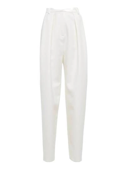Magda Butrym Silk And Wool Tapered Trousers - White