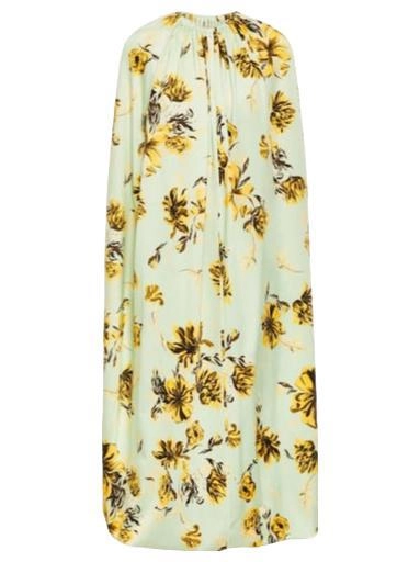 JIL SANDER Floral Cape Midi Dress - Multicolor