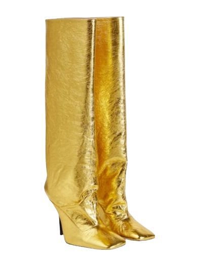 Attico Sienna Knee-high Stiletto Boots - Yellow