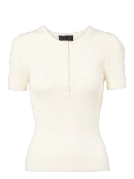NILI LOTAN Silk Top - White
