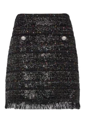 Giambattista Valli Sequined Tweed Mini Skirt - Black